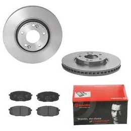 Brembo Bremsensatz-Vorderachse COATED DISC LINE / STANDARD IJDTIDEV53 Bremsensatz, Scheibenbremse vorne rechts links innenbel&uuml;ftet 300mm f&uuml;r HYUNDAI K