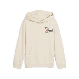 Puma Jungen Kapuzensweatshirt "SUPER HOODIE PS", wei&szlig;, Gr. 110, bedruckt, Sweatware, Obermaterial: 68% Baumwolle, 32% Polyester, Sweatshirts, f&uuml;r