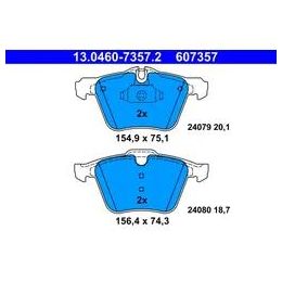 ATE Bremsbelagsatz, Scheibenbremse 13.0460-7357.2 vorne rechts links f&uuml;r JAGUAR C2C27291 C2C35440 C2C40926