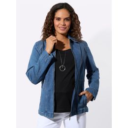 Casual Looks Damen Jeansblazer "Jeans-Jacke"blau, bleached, Gr. 36, 99% Baumwolle, 1% Elasthan, Blazer