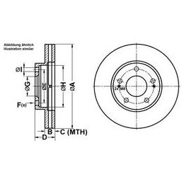 ATE Bremsscheibe 24.0124-0182.1 vorne rechts links bel&uuml;ftet 276mm f&uuml;r MITSUBISHI MR449818 MR449817