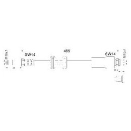 ATE Bremsschlauch 24.5131-0495.3 vorne rechts links f&uuml;r MERCEDES-BENZ A6384280835 6384280235 A6384282235