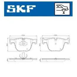 SKF Bremsbelagsatz, Scheibenbremse VKBP 90696 hinten rechts links f&uuml;r ROLLS-ROYCE BENTLEY BMW 34212228429 34216857117 34216768471
