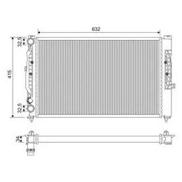 Valeo K&uuml;hler, Motork&uuml;hlung 731537 f&uuml;r SKODA VW (SVW) AUDI (FAW) 4B0121251G 8D0121251AT 8D0121251E