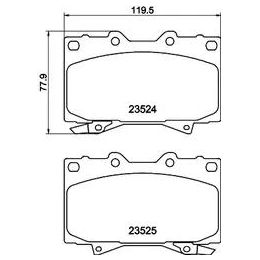 DON Bremsbelagsatz, Scheibenbremse PCP1382 vorne rechts links f&uuml;r LEXUS TOYOTA 0446560190 04465YZZCM 0446560170