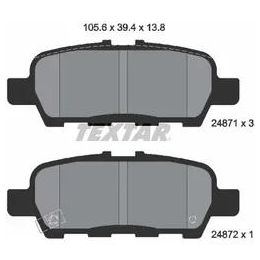 TEXTAR Bremsbelagsatz, Scheibenbremse 2487101 hinten rechts links f&uuml;r SUZUKI NISSAN 5580077K01 D40609N00A 5580077K00