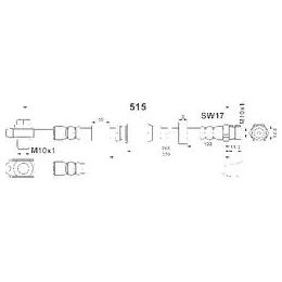 ATE Bremsschlauch 24.5143-0515.3 vorne rechts links f&uuml;r SKODA SEAT VAG 1S0611701C 1S0611701