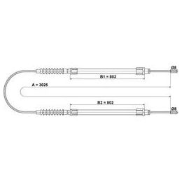 ATE Seilzug, Feststellbremse 24.3727-0340.2 f&uuml;r PEUGEOT FIAT CITRO&Euml;N 4745G3 1307963080