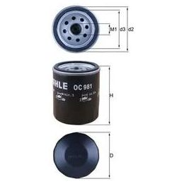 Mahle &Ouml;lfilter OC 981 &Oslash;76,0mm 76,0mm f&uuml;r MITSUBISHI SKODA VW SEAT JEEP AUDI SAAB SUBARU ROVER DODGE CUPRA FORD CHRYSLER GMC 114094101 114094100 047198