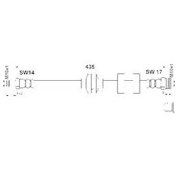 ATE Bremsschlauch 24.5112-0437.3 vorne rechts links f&uuml;r FIAT 51700558 46556045