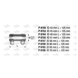 FENNO Rohrverbinder, Abgasanlage P8750 Universal