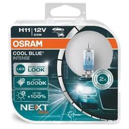 Osram COOL BLUE&reg; INTENSE H11 Duobox 64211CBN-2HB Gl&uuml;hlampe, Fernscheinwerfer,Gl&uuml;hlampe, Hauptscheinwerfer,Gl&uuml;hlampe, Nebelscheinwerfer,Gl&uuml;hlampe, Abbi