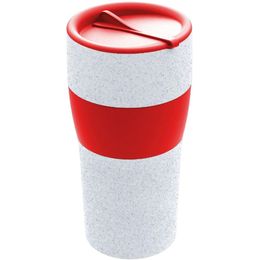Thermobecher Koziol "AROMA TO GO XL", rot (organic rot), B:9cm H:18cm, Kunststoff, Trinkgef&auml;&szlig;e, Thermobecher, sp&uuml;lmaschinengeeignet, melaminfrei, 700 ml, Made in Germany