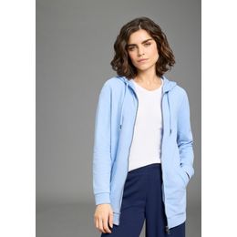 Flashlights Damen Sweatjackeazurblau, Basic, Gr. 32, unifarben, Interlock, Obermaterial: 95% Baumwolle, 5% Elasthan. Kapuzenfutter: 100% Baumwolle,