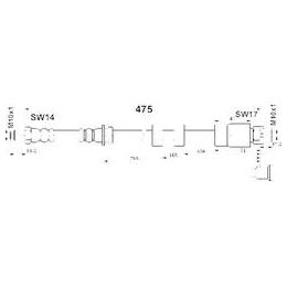ATE Bremsschlauch 24.5169-0475.3 vorne rechts links f&uuml;r BMW 34306787317 34306799425