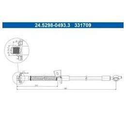 ATE Bremsschlauch 24.5298-0493.3 vorne links f&uuml;r HYUNDAI KIA 58731-A6000