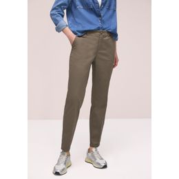 Street One Damen Chinohose, gr&uuml;n, Gr. 38, unifarben, Web, 97% Baumwolle, 3% Elasthan, Hosen, soft