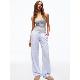 Bershka Hose Damen Gr&ouml;&szlig;e 36 royalblau / wei&szlig;