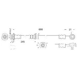 ATE Bremsschlauch 24.5266-0601.3 vorne rechts f&uuml;r NISSAN 46210-JD000