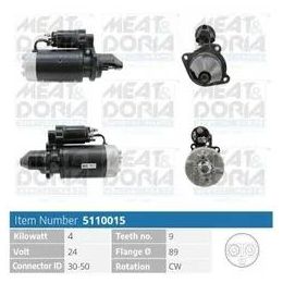MEAT & DORIA MEAT & DORIA Starter 5110015 24V f&uuml;r DAF MERCEDES-BENZ A0041517301 A0041515901 A0031518801