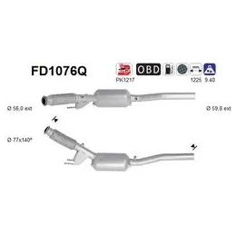 AS Ru&szlig;-/Partikelfilter, AbgASanlage FD1076Q f&uuml;r VW 7E0254800DX 7E0254800EX 7E0254800FX