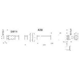 ATE Bremsschlauch 24.5124-0420.3 hinten rechts links f&uuml;r FORD 1306240 3M51-2282-GA 1321454