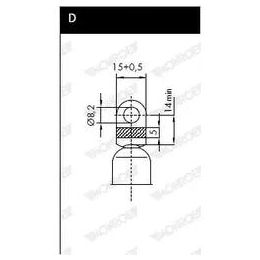 Monroe Gasfeder, Koffer-/Laderaum 1135-7046 310N f&uuml;r CITRO&Euml;N 9559852680 95598526