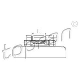 TOPRAN T&uuml;rgriff 721 726 hinten links schwarz f&uuml;r PEUGEOT 9101P3
