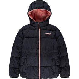 Winterjacke LEVI'S KIDS "LVG CORE BATWING PUFFER", M&auml;dchen, Gr. 12 (152), schwarz (caviar), Web, Obermaterial: 100% Polyester, unifarben, regular fit normal, elastischer Bund, Jacken Winterjacke, for GIRLS
