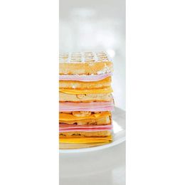 Fototapete ARCHITECTS PAPER "So Tasty", bunt (gelb, rosa, wei&szlig;), B:1m L:2,8m, Vlies, Tapeten, Tapete Fototapete Waffeln Panel 1,00m x 2,80m