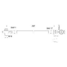 ATE Bremsschlauch 24.5143-0257.3 hinten rechts links f&uuml;r SEAT VAG 5N0611775 5N0611775B 5N0611775A