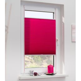 Plissee LICHTBLICK ORIGINAL "Klemmfix" Gr. 15, fuchsia, wei&szlig;, B:90cm H:210cm, Obermaterial: 100% Polyester, Plissees, Faltenstore