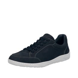 Rieker Herren Sneaker, Gr. 44, blau, Leder, Schuhe, Schn&uuml;rschuh, Halbschuh, Freizeitsneaker mit Rei&szlig;verschluss