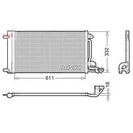 DENSO Kondensator, Klimaanlage DCN02034 f&uuml;r SKODA VW SEAT AUDI VAG 6C0816411D 6R0820411A 6C0816411C