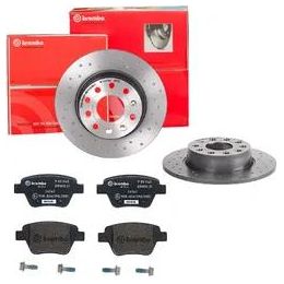 Brembo Bremsensatz-Hinterachse XTRA LINE SK8K0F8UO9 Bremsensatz, Scheibenbremse hinten rechts links Gelocht 272mm f&uuml;r SKODA VW SEAT (FAW) JETTA AUDI 5