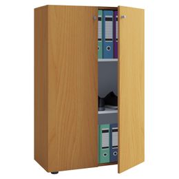 Aktenschrank Vcm "B&uuml;roschrank B&uuml;cher Ordner Aktenschrank Lona 3fach", braun (buche), B:70cm T:40cm, Obermaterial: 100% Holz Wood., Schr&auml;nke