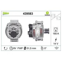 Valeo Generator NEW ORIGINAL PART 439583 14V 180A f&uuml;r MERCEDES-BENZ A6421540502 A6421540302 6421540302