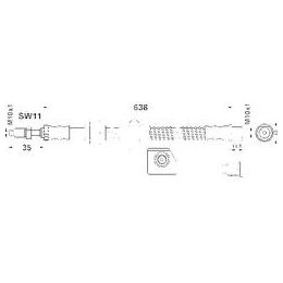ATE Bremsschlauch 24.5151-0639.3 hinten rechts f&uuml;r PEUGEOT CITRO&Euml;N 4806E8 4806K3