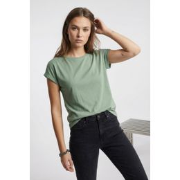 Rundhalsshirt Vila "VIDREAMERS NEW PURE T-SHIRT/SU-NOOS", Damen, Gr. L, smoke gr&uuml;n, Jersey, Obermaterial: 50% Baumwolle, 50% Polyester, unifarben, regular fit normal, Rundhals, Shirts Rundhalsshirt, Baumwollmischung, regular fit