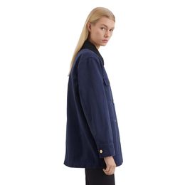 Marc O'Polo MARC O'POLO Damen Outdoorjacke "mit abnehmbarem Kragen", blau, Gr. 36, unifarben, Obermaterial: 100% Baumwolle, Jacken