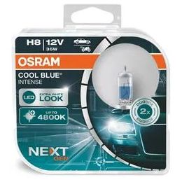 Osram COOL BLUE&reg; INTENSE H8 DuoBox 64212CBN-2HB Gl&uuml;hlampe, Fernscheinwerfer,Gl&uuml;hlampe, Hauptscheinwerfer,Gl&uuml;hlampe, Park-/Positionsleuchte,Gl&uuml;hlampe,