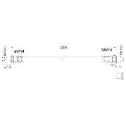 ATE Bremsschlauch 24.5108-0266.3 vorne rechts links f&uuml;r VAG 321611701C 171611701K 171611701J