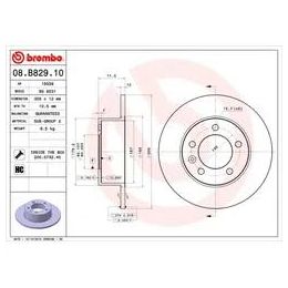 Brembo Bremsensatz-Vorn und hinten SG00000EK2 Bremsensatz, Scheibenbremse vorne rechts links innenbel&uuml;ftet 305mm f&uuml;r RENAULT VAUXHALL OPEL NISSAN 9552