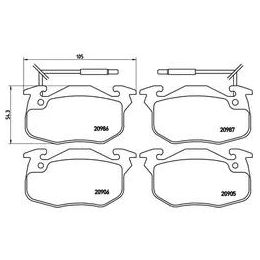 Brembo Bremsensatz-Vorderachse COATED DISC LINE / STANDARD IJZJSG5XH6 Bremsensatz, Scheibenbremse vorne rechts links innenbel&uuml;ftet 247mm f&uuml;r RENAULT P
