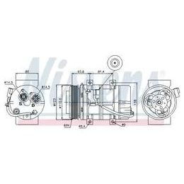 NISSENS Kompressor, Klimaanlage 89069 12V f&uuml;r VOLVO 9166109 8600889 8684286