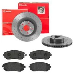 Brembo Bremsensatz-Vorderachse XTRA LINE / STANDARD SK8K0F67S8 Bremsensatz, Scheibenbremse vorne rechts links Gelocht/innenbel. 293mm f&uuml;r TOYOTA SAAB