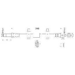 ATE Bremsschlauch 24.5140-0240.3 hinten rechts f&uuml;r VAG 7H8611776 7H8611776A