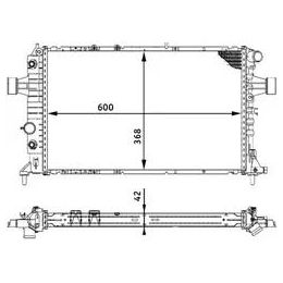 Mahle K&uuml;hler, Motork&uuml;hlung CR 320 000S f&uuml;r VAUXHALL OPEL 9157938 1300407 09193267