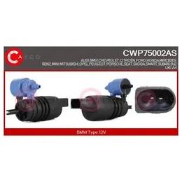 Casco Waschwasserpumpe, Scheibenreinigung CWP75002AS 12V f&uuml;r MITSUBISHI SUZUKI GENERAL MOTORS CITRO&Euml;N/PEUGEOT MERCEDES-BENZ FORD SUBARU VAG BMW HONDA