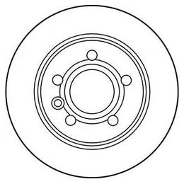 TRW Bremsscheibe DF2777 hinten rechts links voll 268mm f&uuml;r VW SEAT FORD 1044570 95WX-2A315-AB 1137986